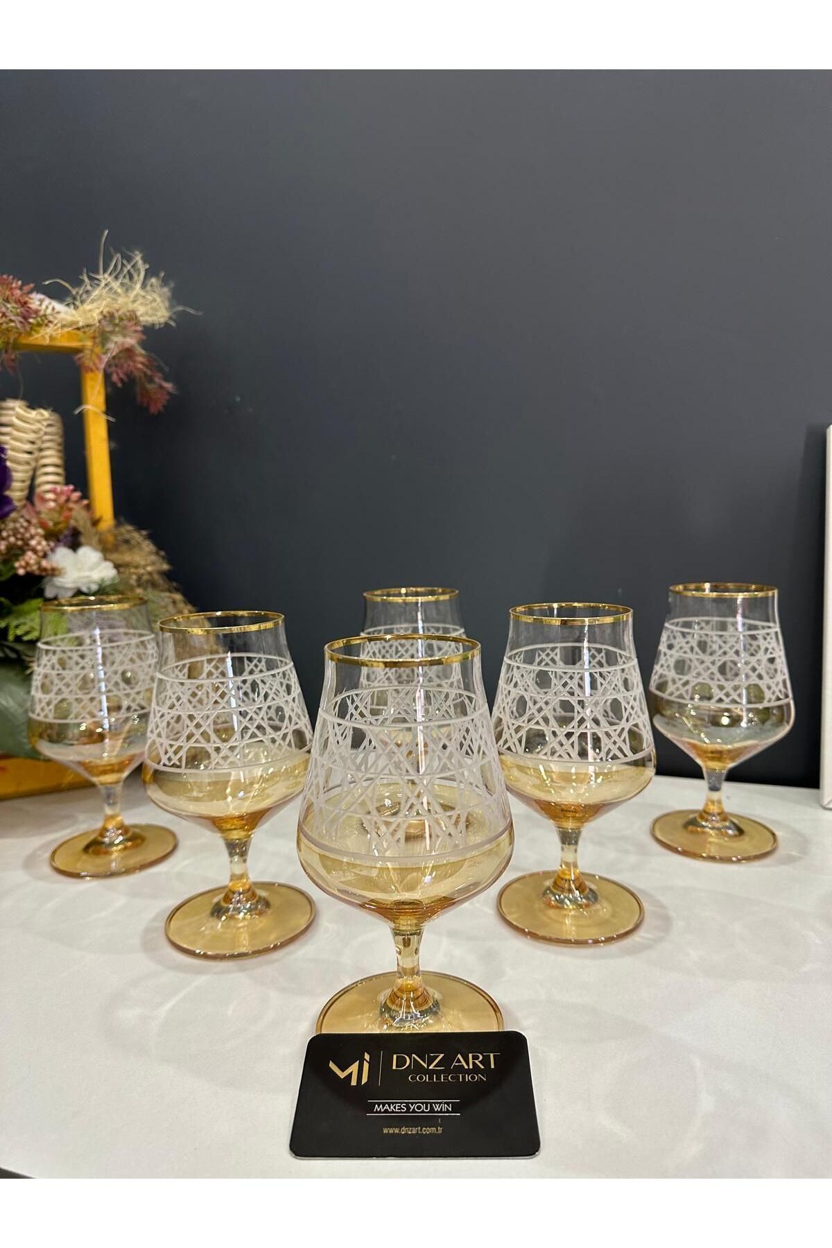 KRİSTAL BOHEMİA ALCA KAHVE YANI PETEK GOLD - zaten.com